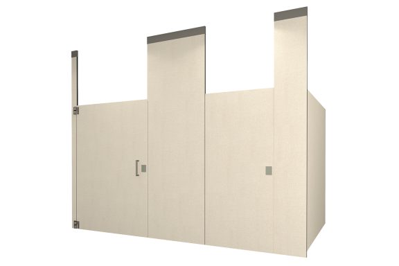 Phenolic Ceiling Hung Toilet Partitions, Cubicle Solution | Hadrian
