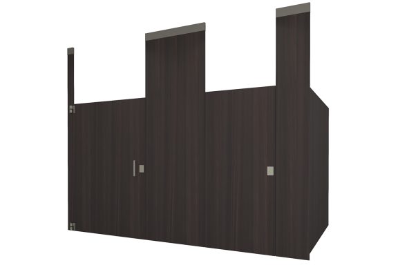 Phenolic Ceiling Hung Toilet Partitions, Cubicle Solution | Hadrian