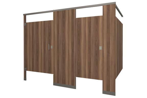 Headrail Braced | Solid Phenolic Toilet Partitions | Hadrian