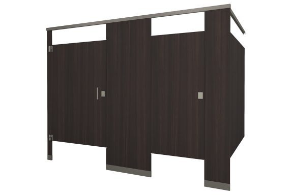Headrail Braced | Solid Phenolic Toilet Partitions | Hadrian