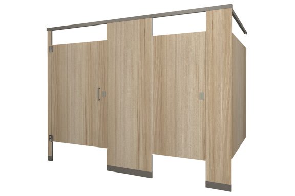 Headrail Braced | Solid Phenolic Toilet Partitions | Hadrian