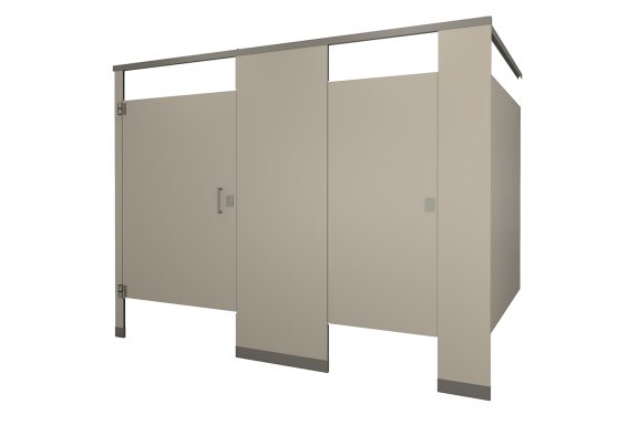Headrail Braced | Solid Phenolic Toilet Partitions | Hadrian