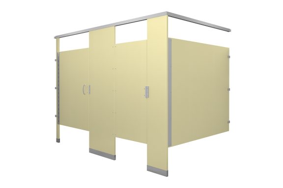 Headrail Braced | Solid Plastic Toilet Partitions | Hadrian