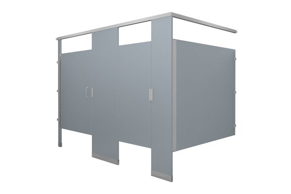 Headrail Braced | Solid Plastic Toilet Partitions | Hadrian
